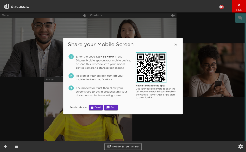 Mobile Screen Share App Adds True Mobile UX to Discuss Platform | Discuss